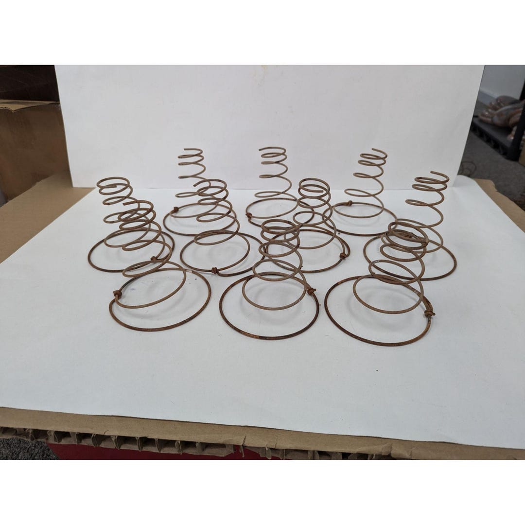 Vintage #8 Tornado Coil Bed Springs Set 10 Rustic Crafting Farmhouse ...