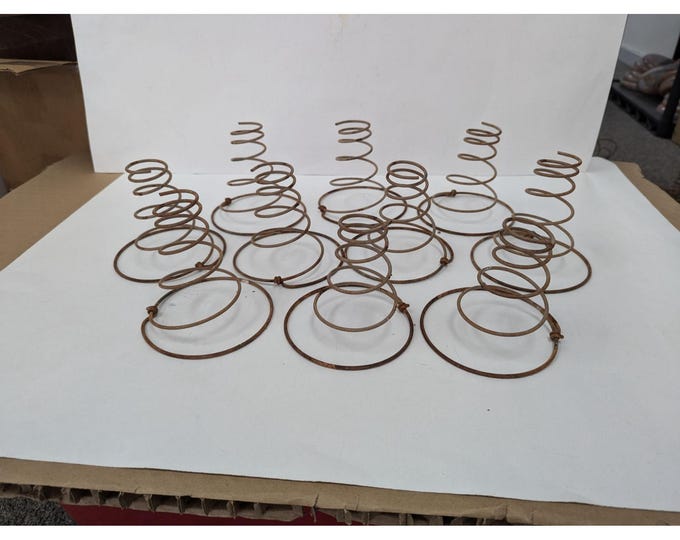 Vintage #8 Tornado Coil Bed Springs Set 10 Rustic Crafting Farmhouse ...