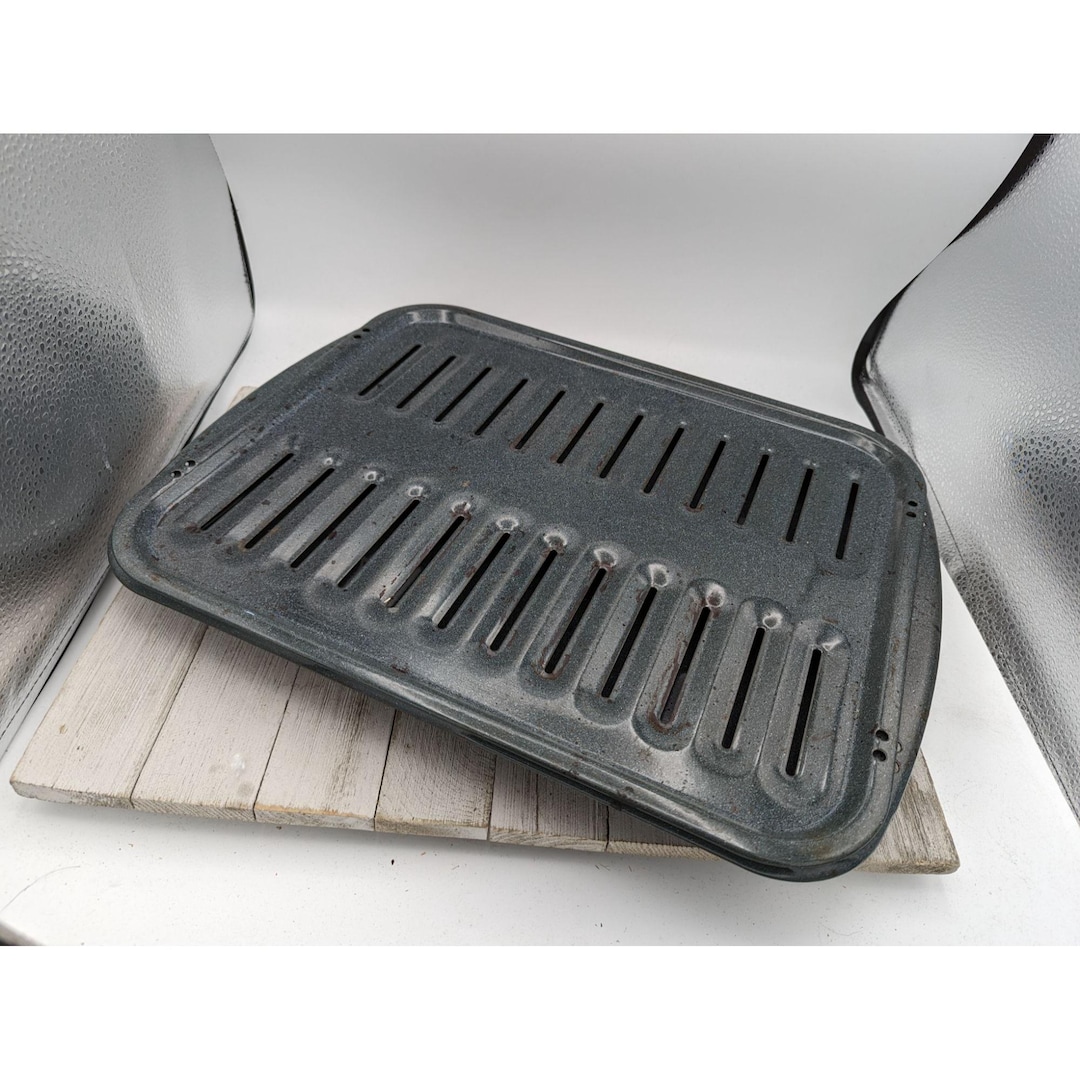 Vintage Oven Broiler Grill Rack Set 16 1/2" by 12 1/2" Gray Speckled - Etsy