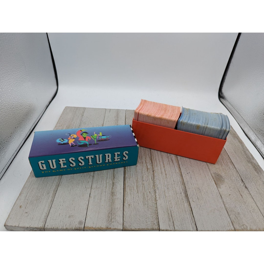 Vintage 1990 Guesstures Game Replacement Piece Part Cards Red Blue - Etsy