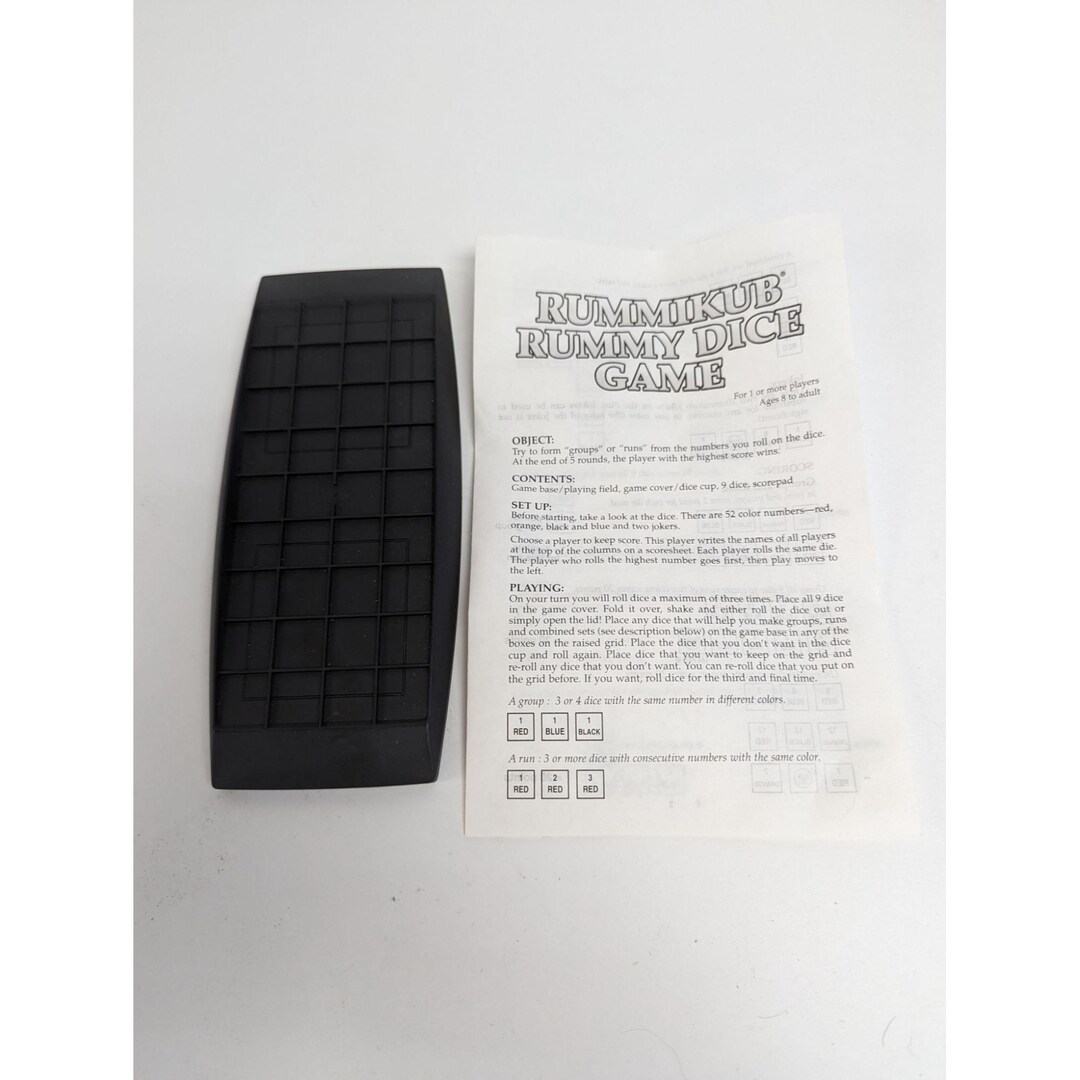 Vintage Rummikub Rummy Dice Game Pressman 1995 Replacement Tray ...