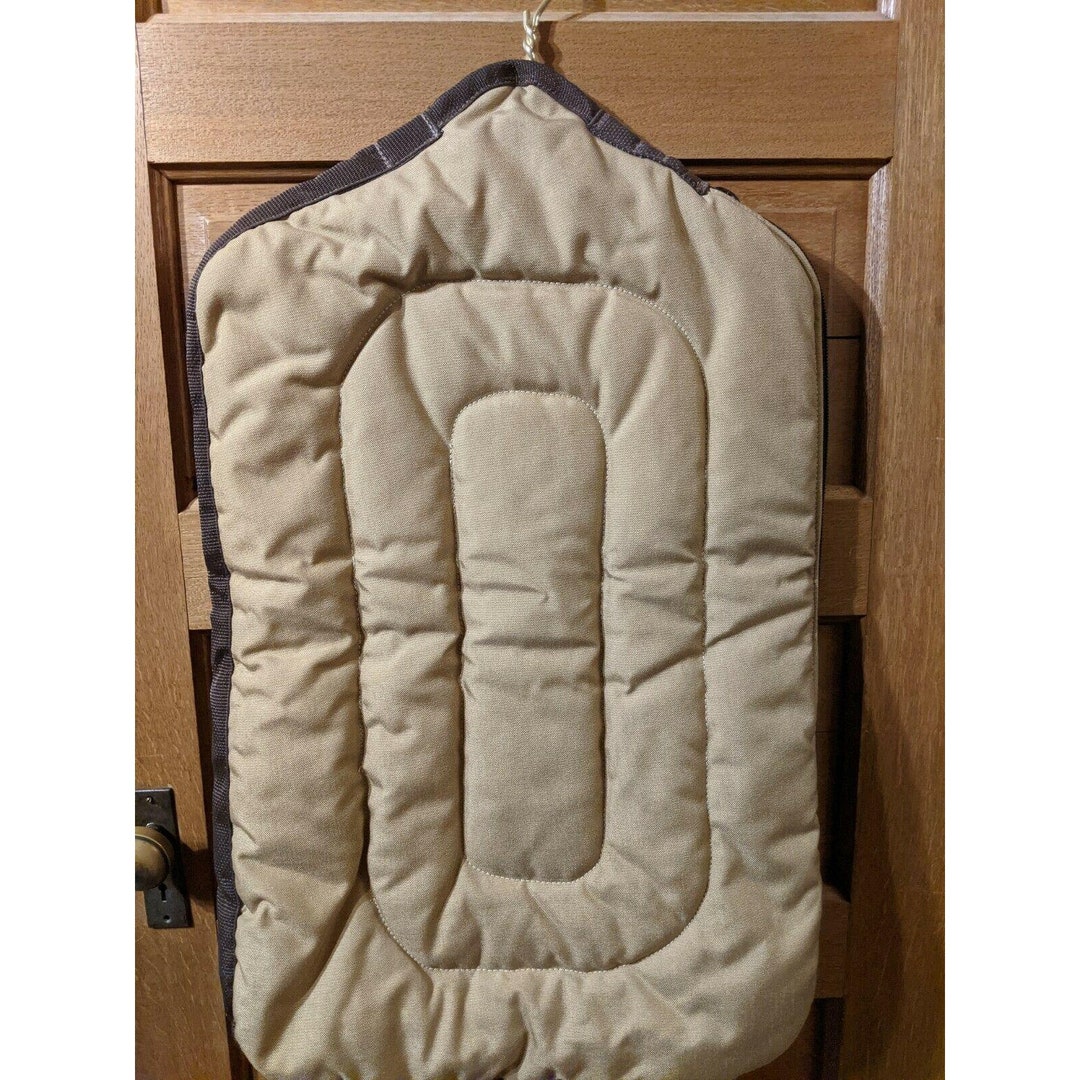 Vintage Hanging Chap Bag or Garment Bag With Zipper Front Tan BMB ZB ...