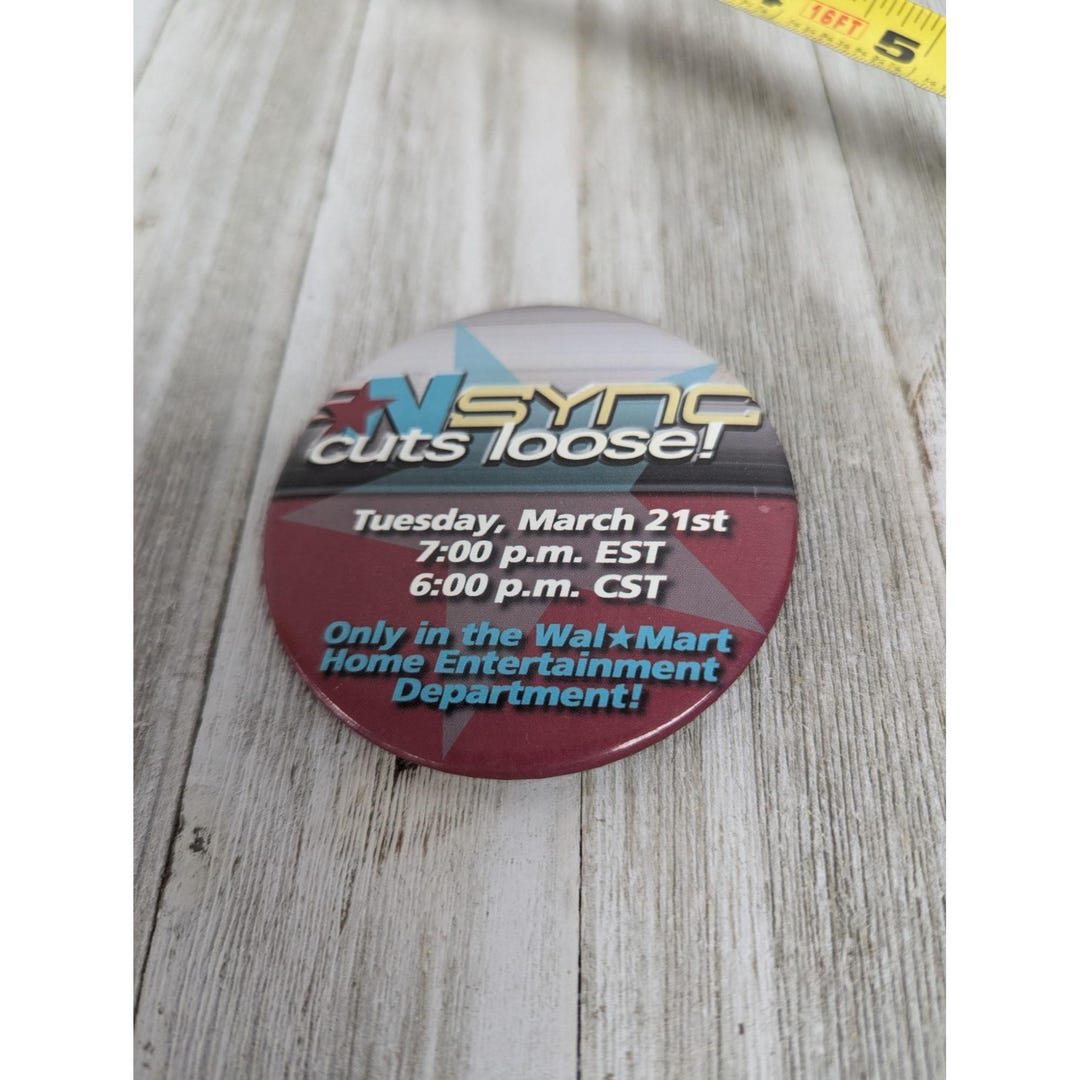 NSYNC Collectible Button Pin cuts Loose Event Promo Pinback - Etsy