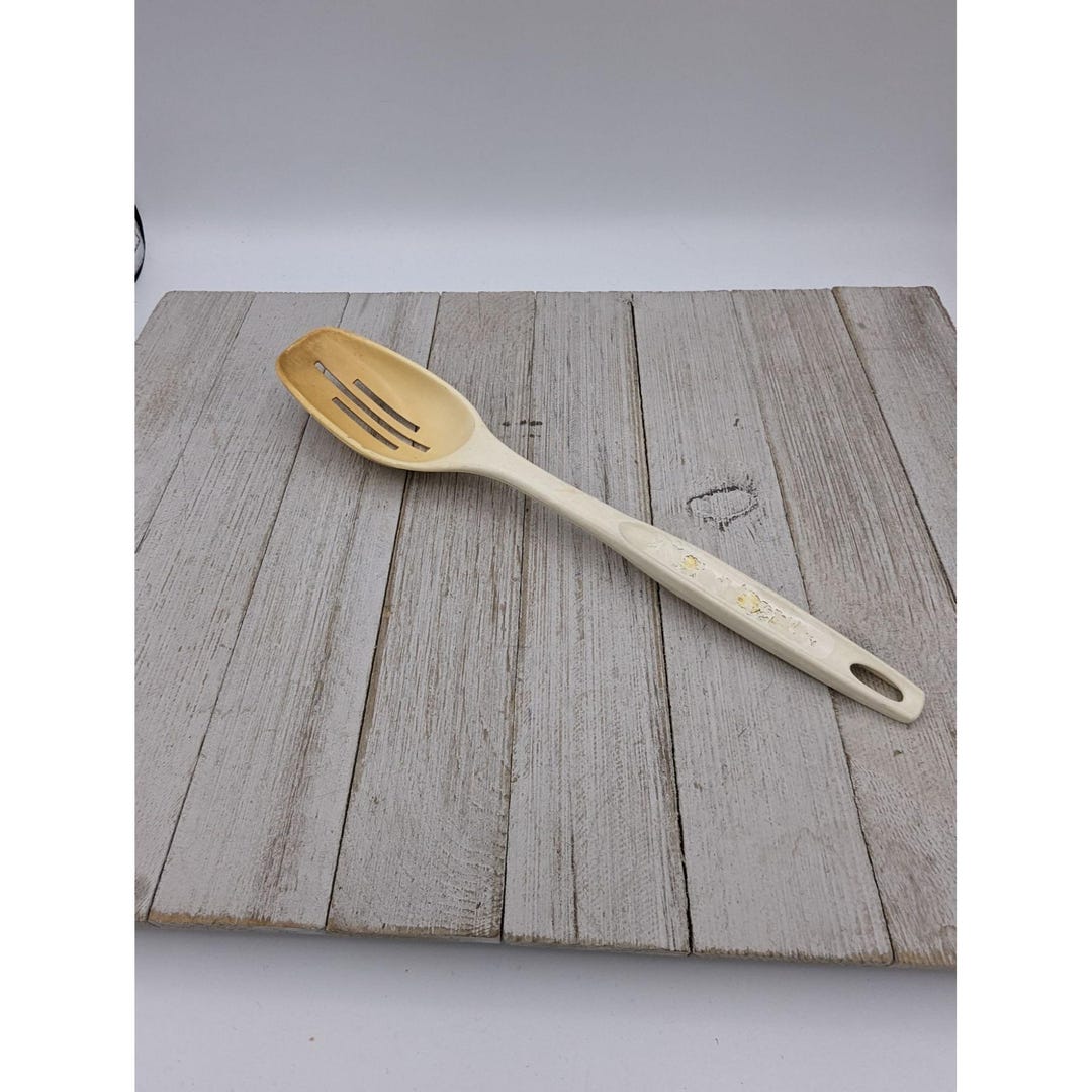 Vintage Foley #3 Almond Nylon Plastic Slotted Spoon 11" - Etsy