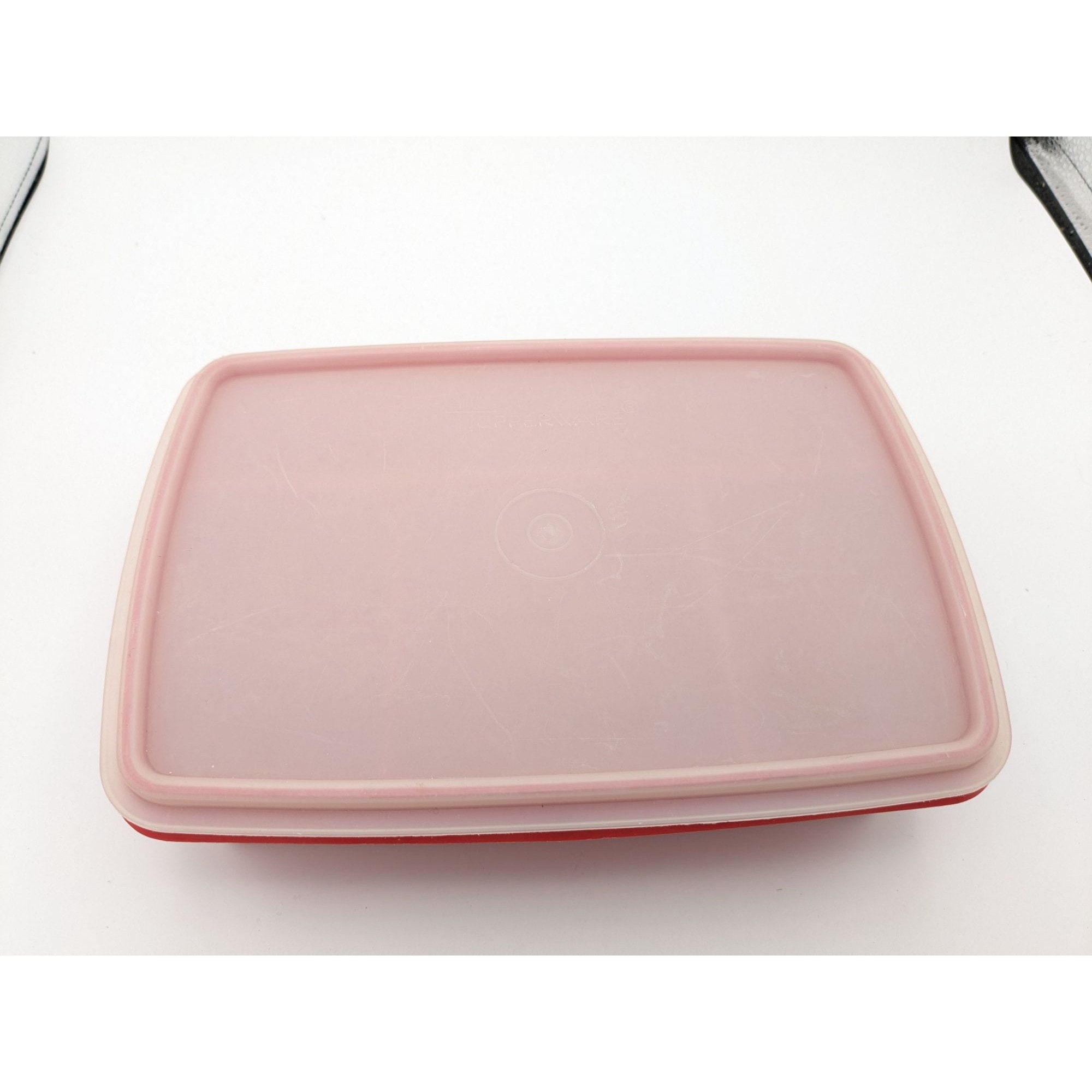 Vintage Tupperware Red Rectangle Container Sheer Lid 767 Tuppercraft ...