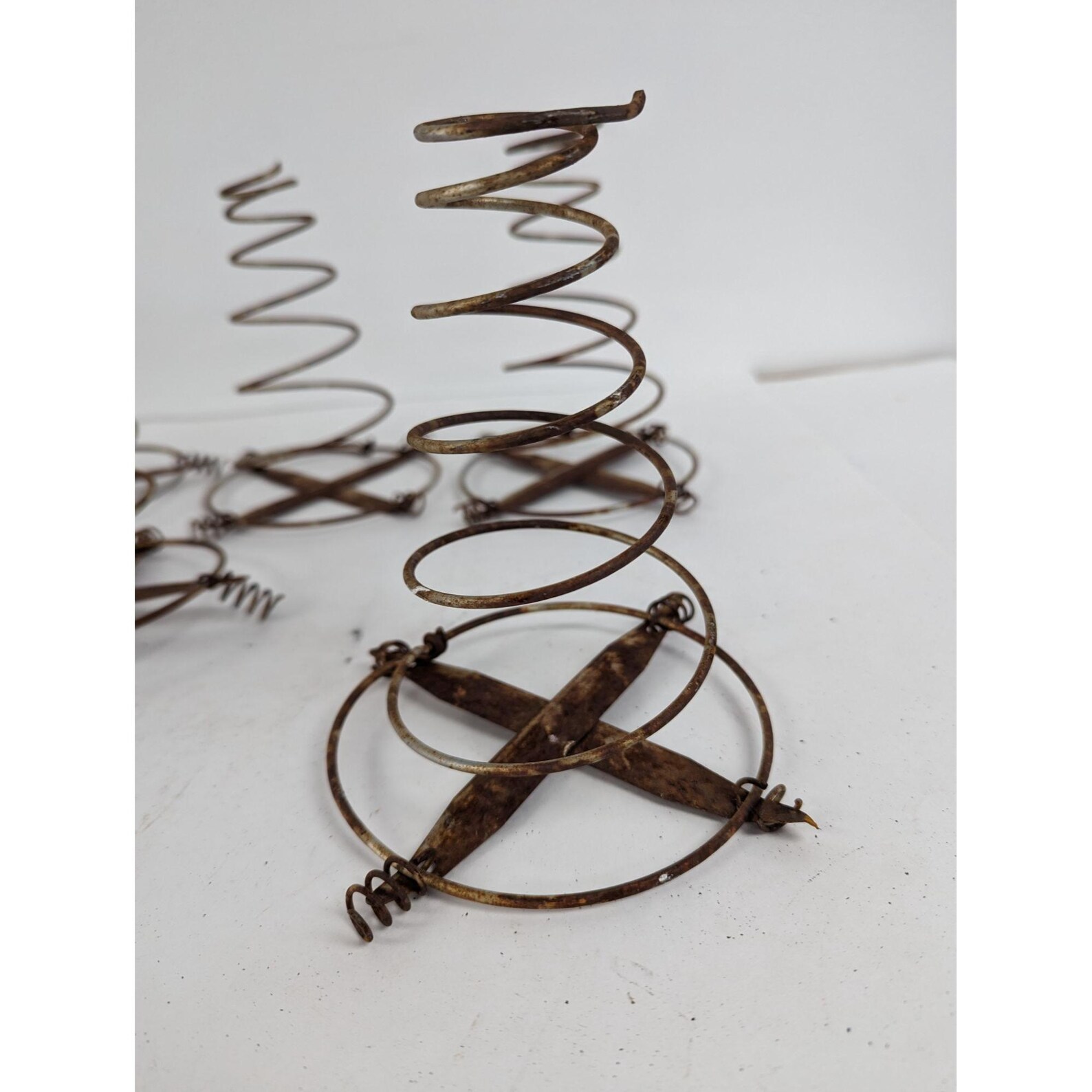 Vintage 3 Tornado Coil Bed Springs Set 7 Rustic Crafting Farmhouse ...