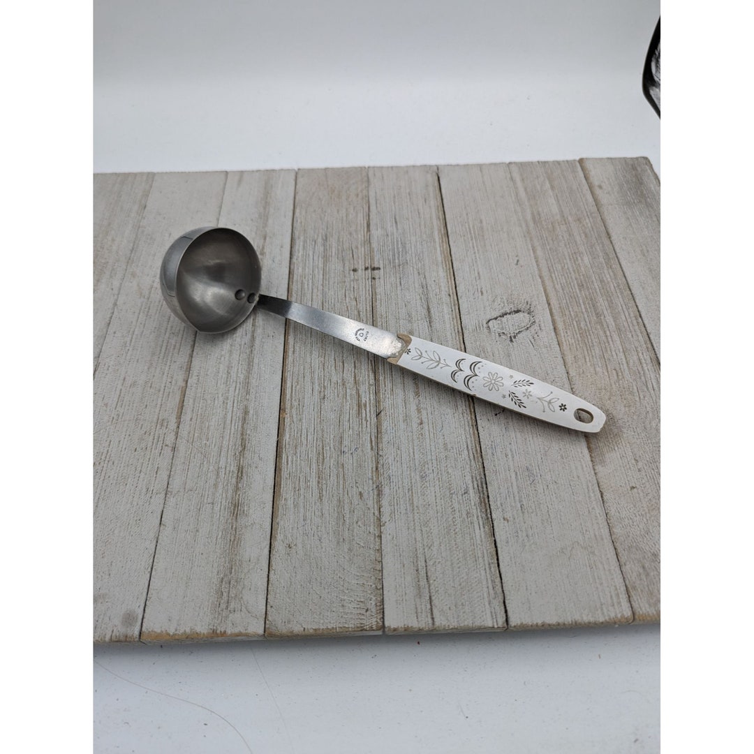 Vintage FLINT Arrowhead Stainless Steel Soup Ladle Spoon 9 1/2" Wheat ...