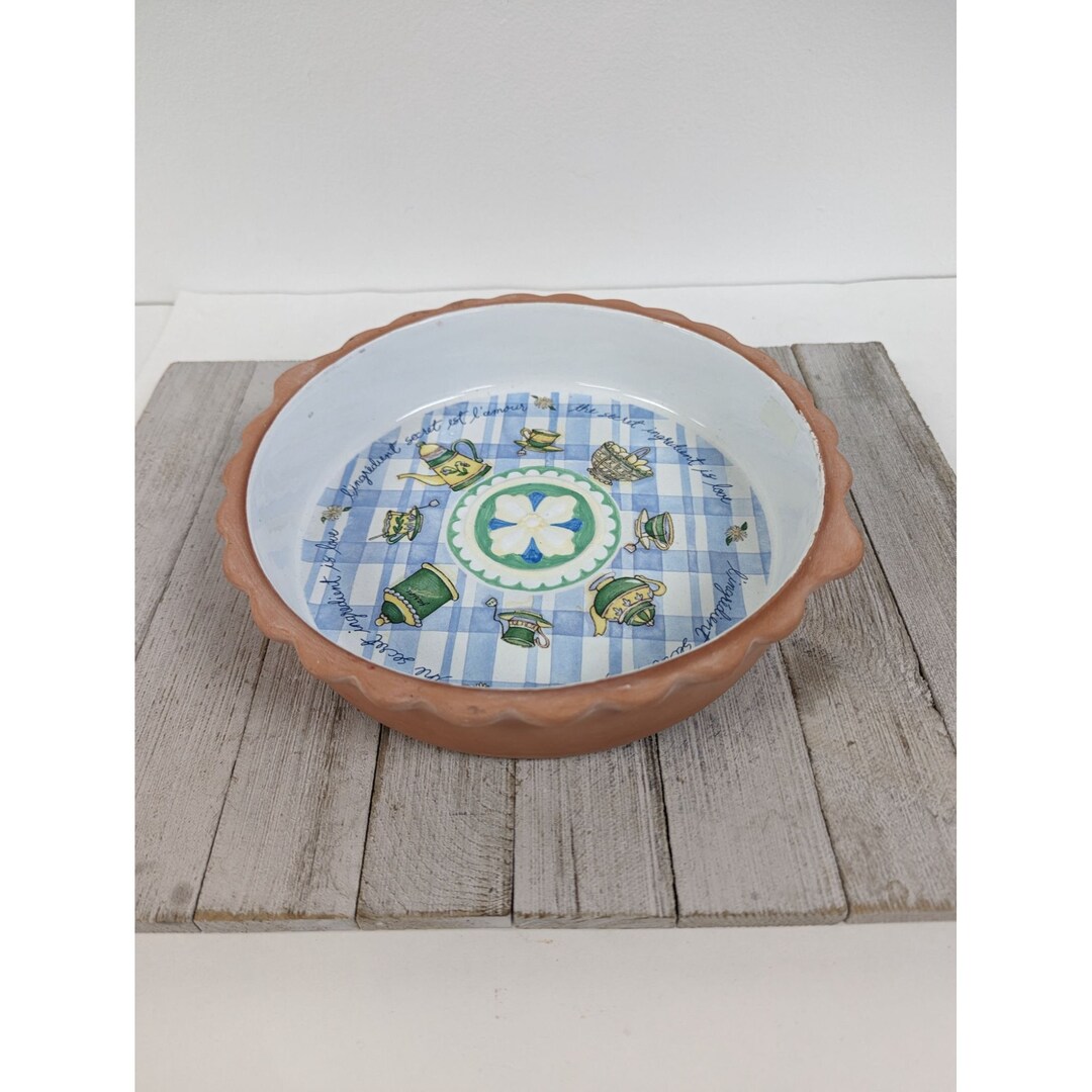 Russ Berrie & Co Deep Dish 9 1/2” Pie Plate Holiday the Secret ...