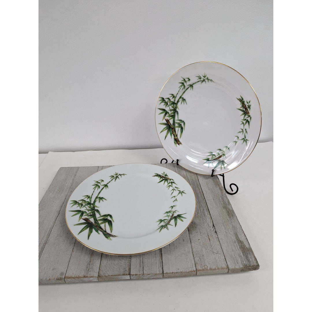 Vintage Hira Tah-kay Bamboo China Set of 2 Dinner Plates 10" - Etsy