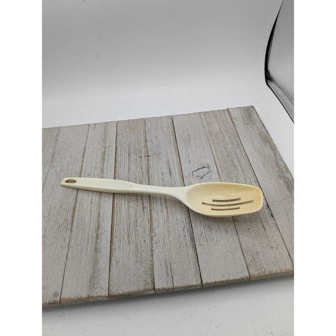 Vintage Foley #4 Almond Nylon Plastic Slotted Spoon 11" - Etsy
