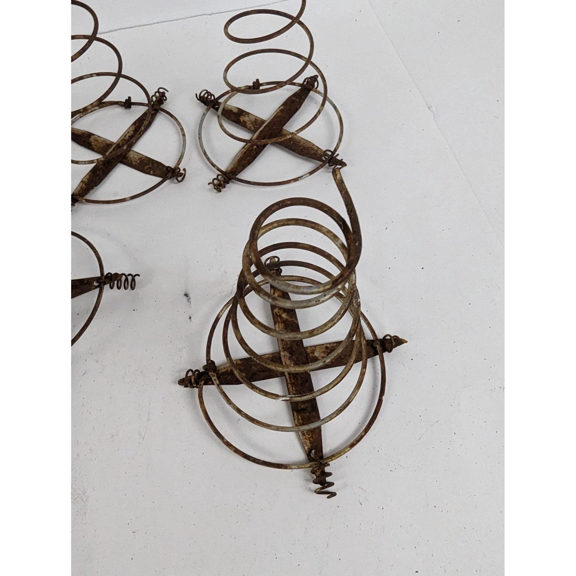 Vintage 3 Tornado Coil Bed Springs Set 7 Rustic Crafting Farmhouse ...