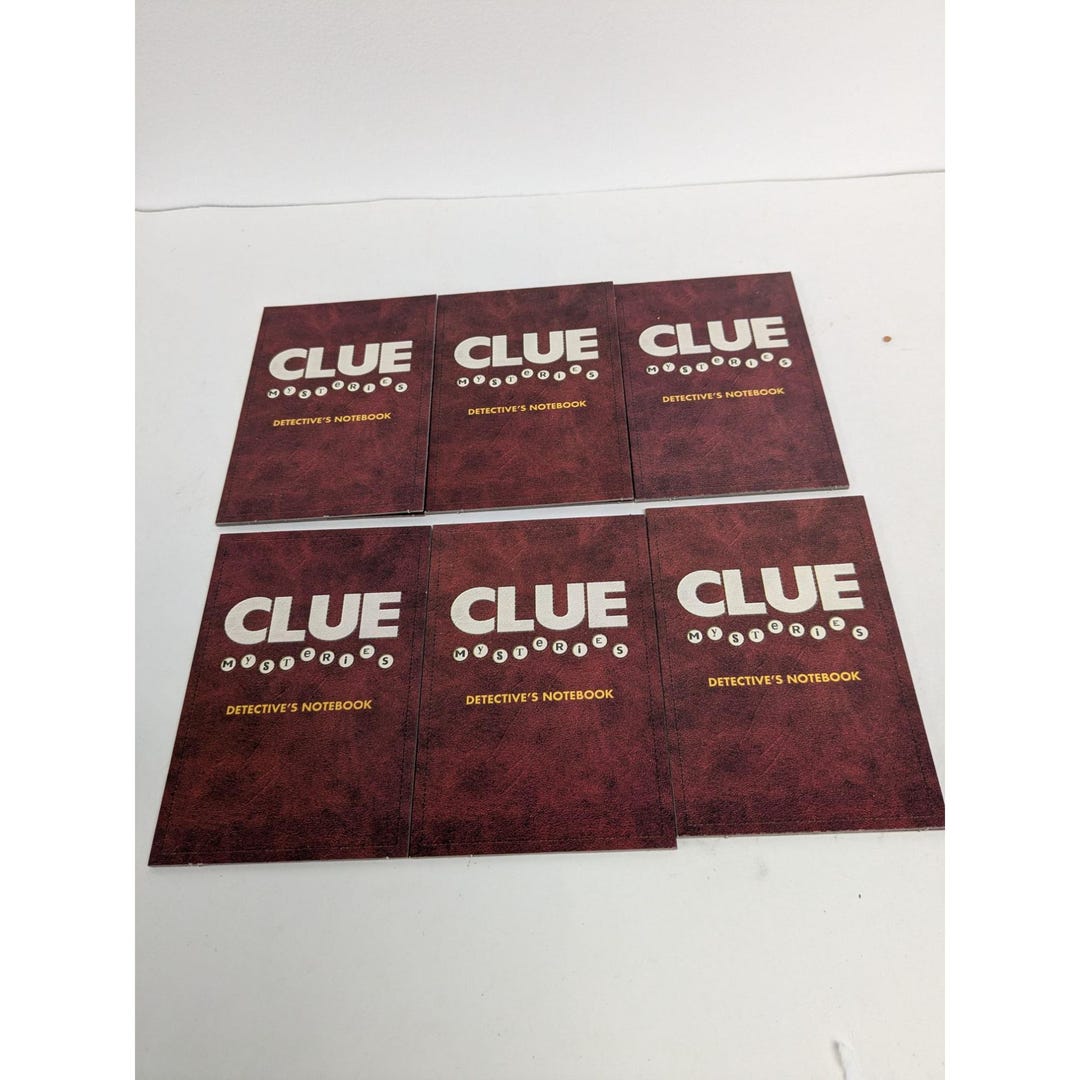 Clue Mysteries Board Game Replacement Detective's Notebook Set of 6 - Etsy