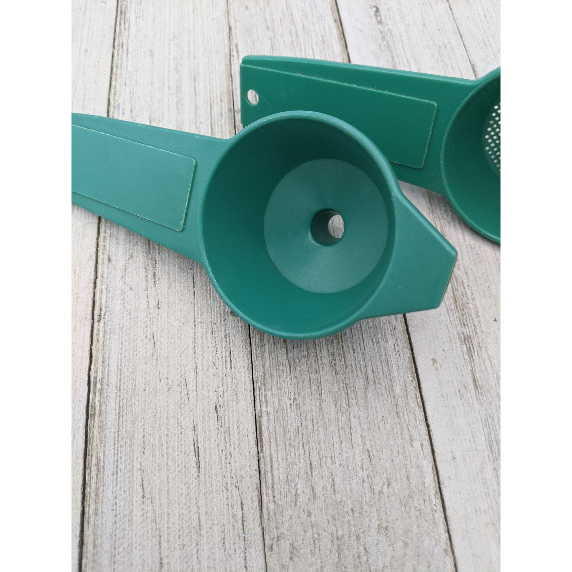 Lot of 2 Green Hand Held Sifter and Funnel Egg Separator 5 - Etsy