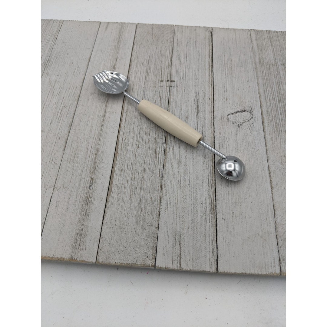 Ekco Multipurpose Food Garnishing Tool 7 3/4" Almond Handle Melon ...