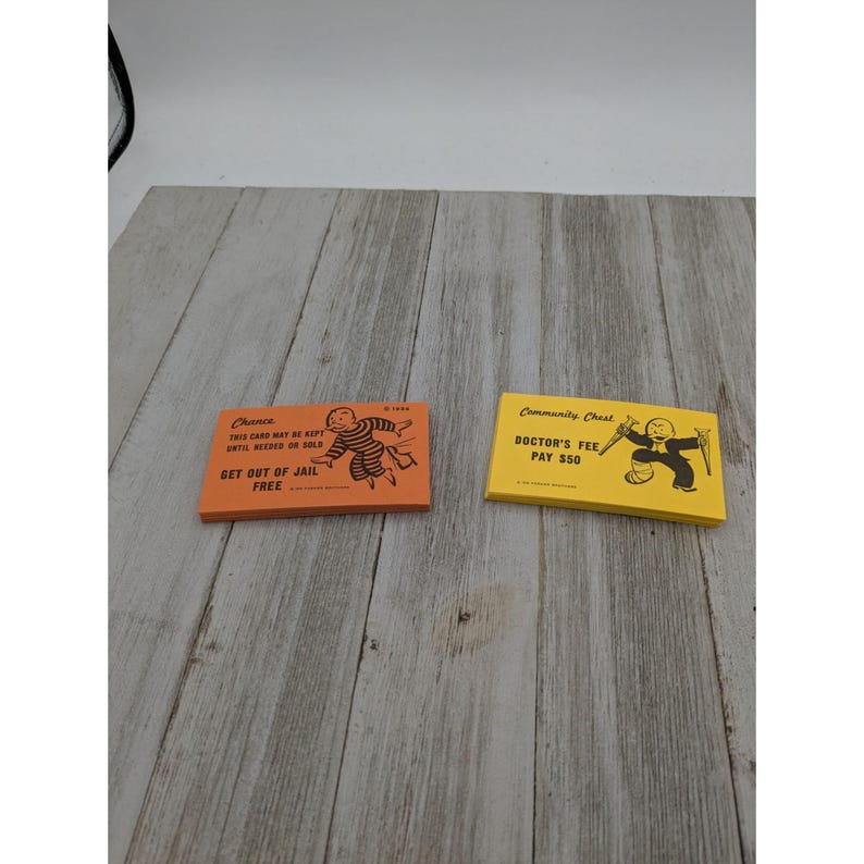 Vintage 1973 Monopoly Replacement Cards Chance Community Chest - Etsy