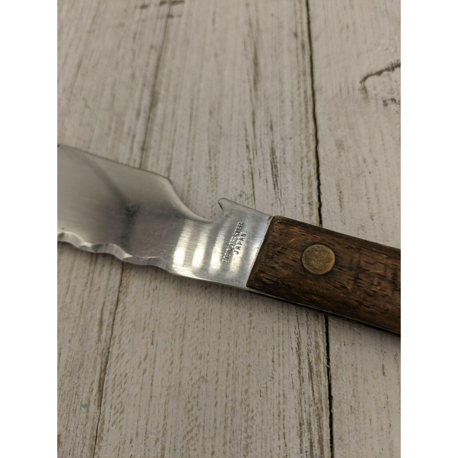 Vegetable Utility All Purpose Carving Slicing Knife Serrated 2 Prongs ...