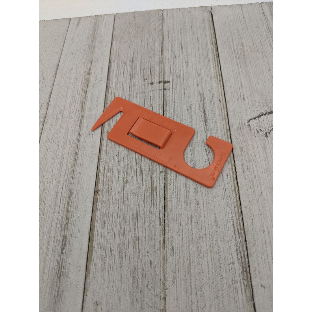 Tupperware #898 Orange Multi Tool Bookmark Letter Opener Ruler Gadget ...