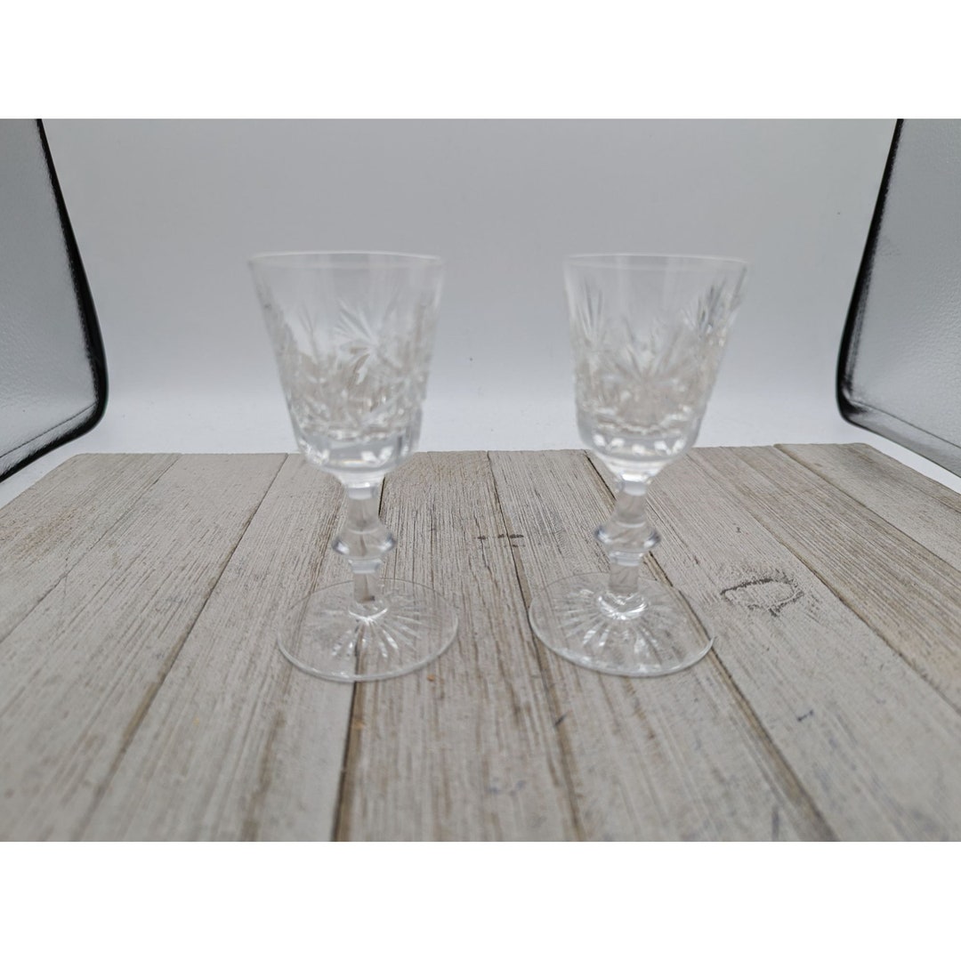 Edinburgh Crystal Star of Edinburgh Liqueur Glasses Scotland 4 Stemmed ...
