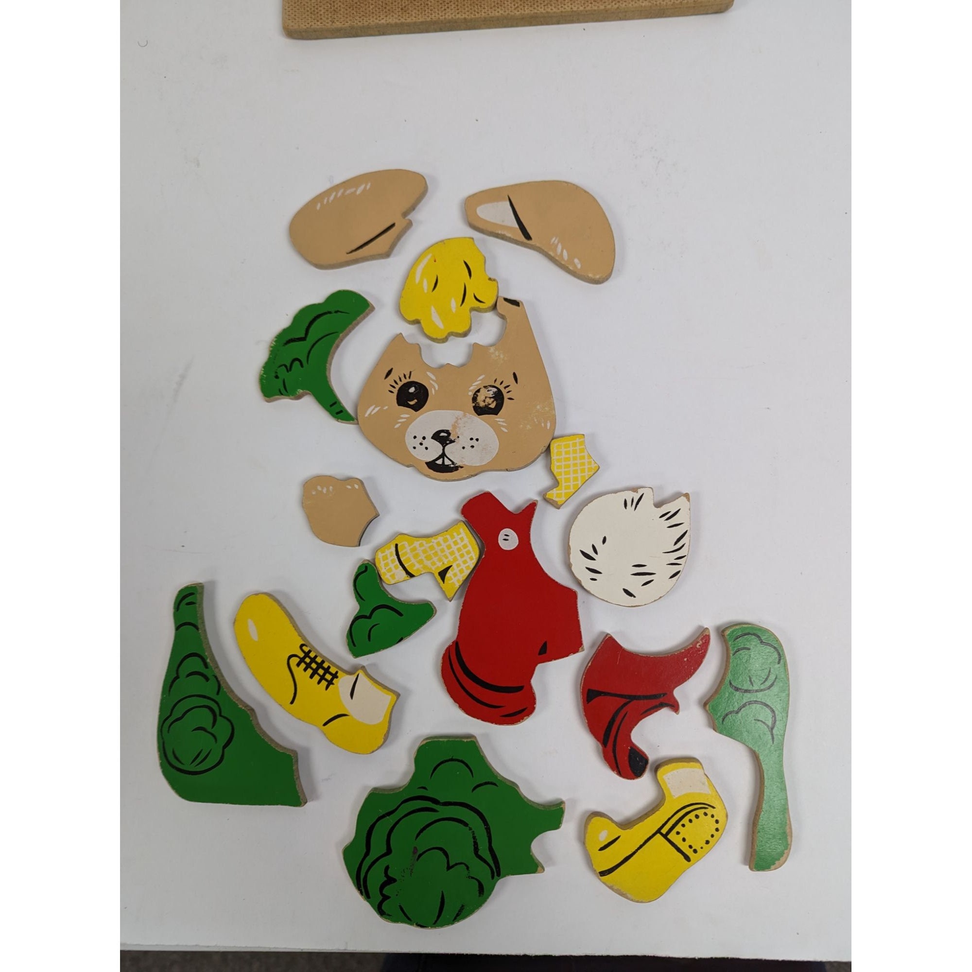 Vintage SIFO Wooden Puzzle Peter Rabbit 16 Pieces Red Blue - Etsy