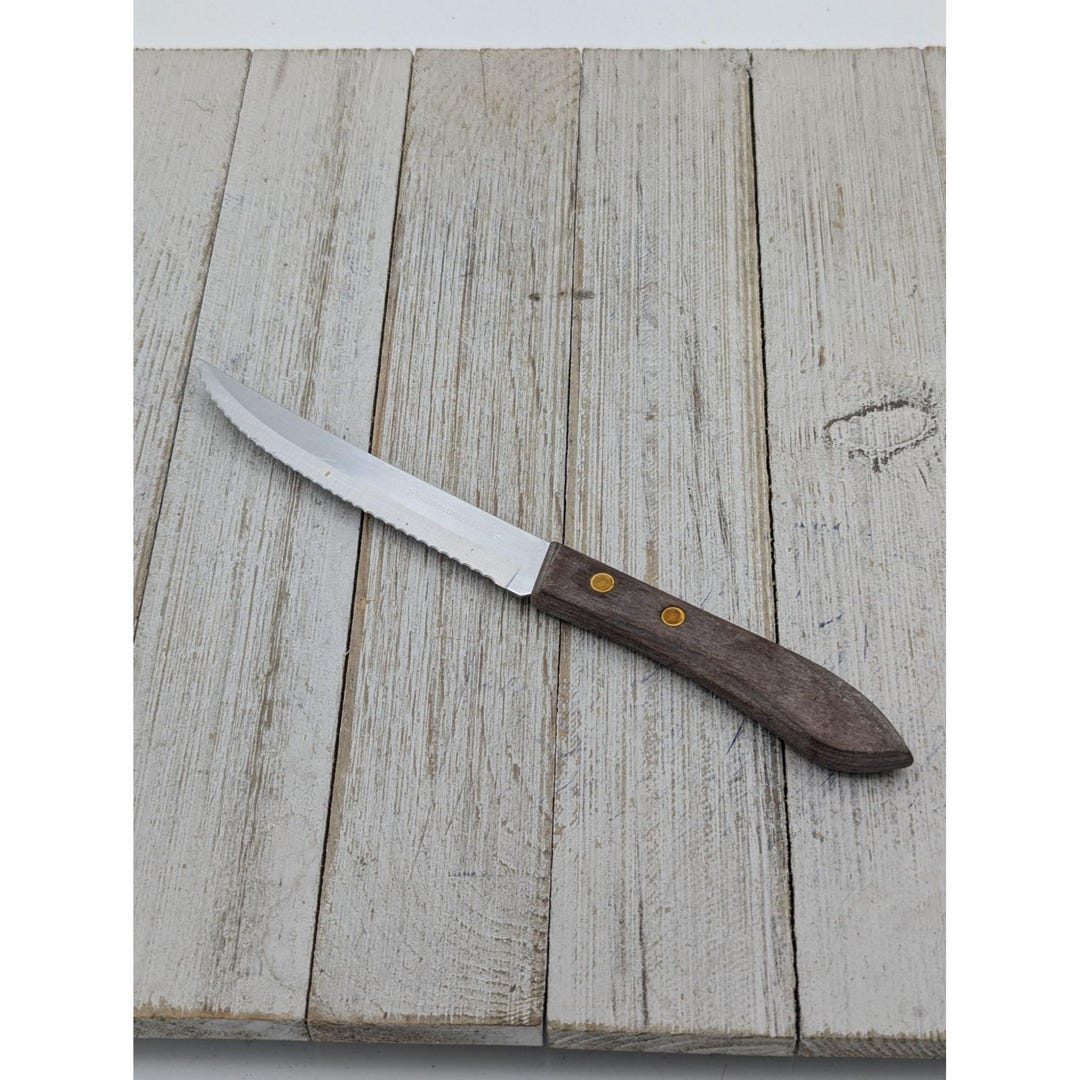 Ekco Stainless USA Serrated Utility Kitchen Knife 4-1/4 Blade 8-1/8 ...