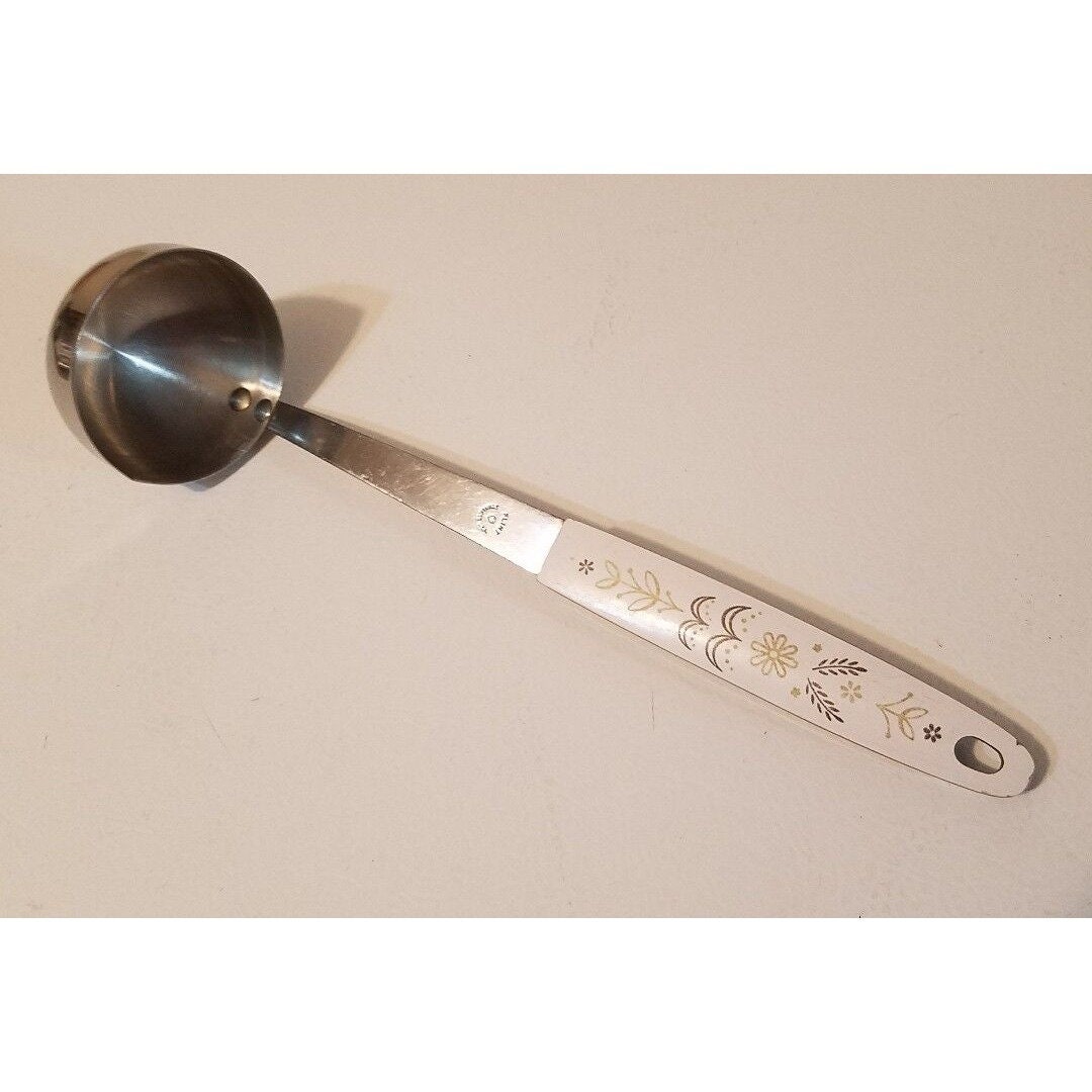 Vintage FLINT Arrowhead Stainless Steel Soup Ladle Spoon 9 1/2" Wheat ...