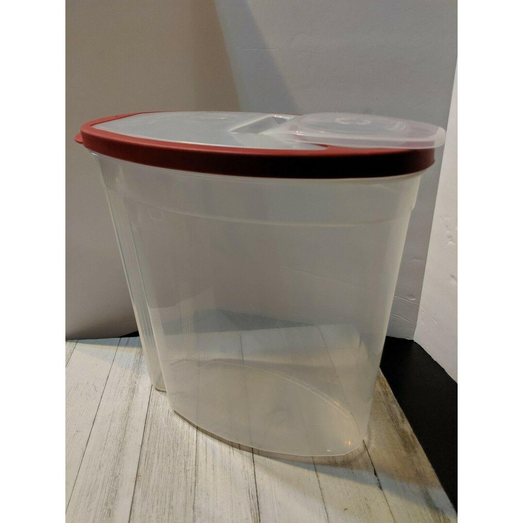Rubbermaid Cereal Keeper Container 1.5 Gallons 24 Cups Red Rubber ...