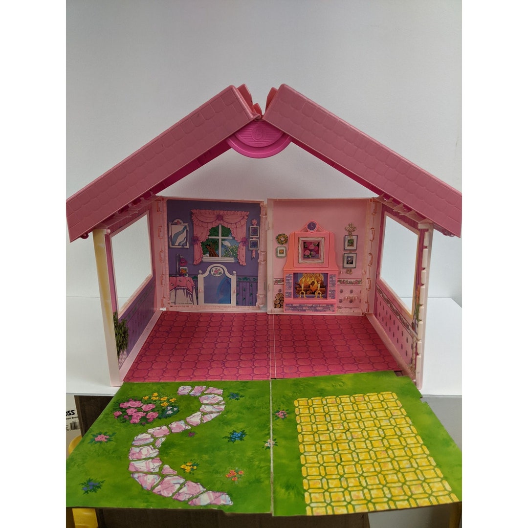 Vintage Barbie Fold N Fun Carry Case Doll House 1992 Not Complete for Parts Etsy UK