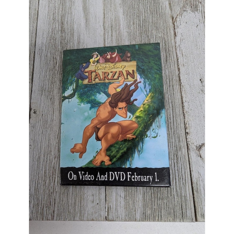 Vintage Walt Disney Tarzan Movie Logo Promo Pinback Button USA 2x3 ...