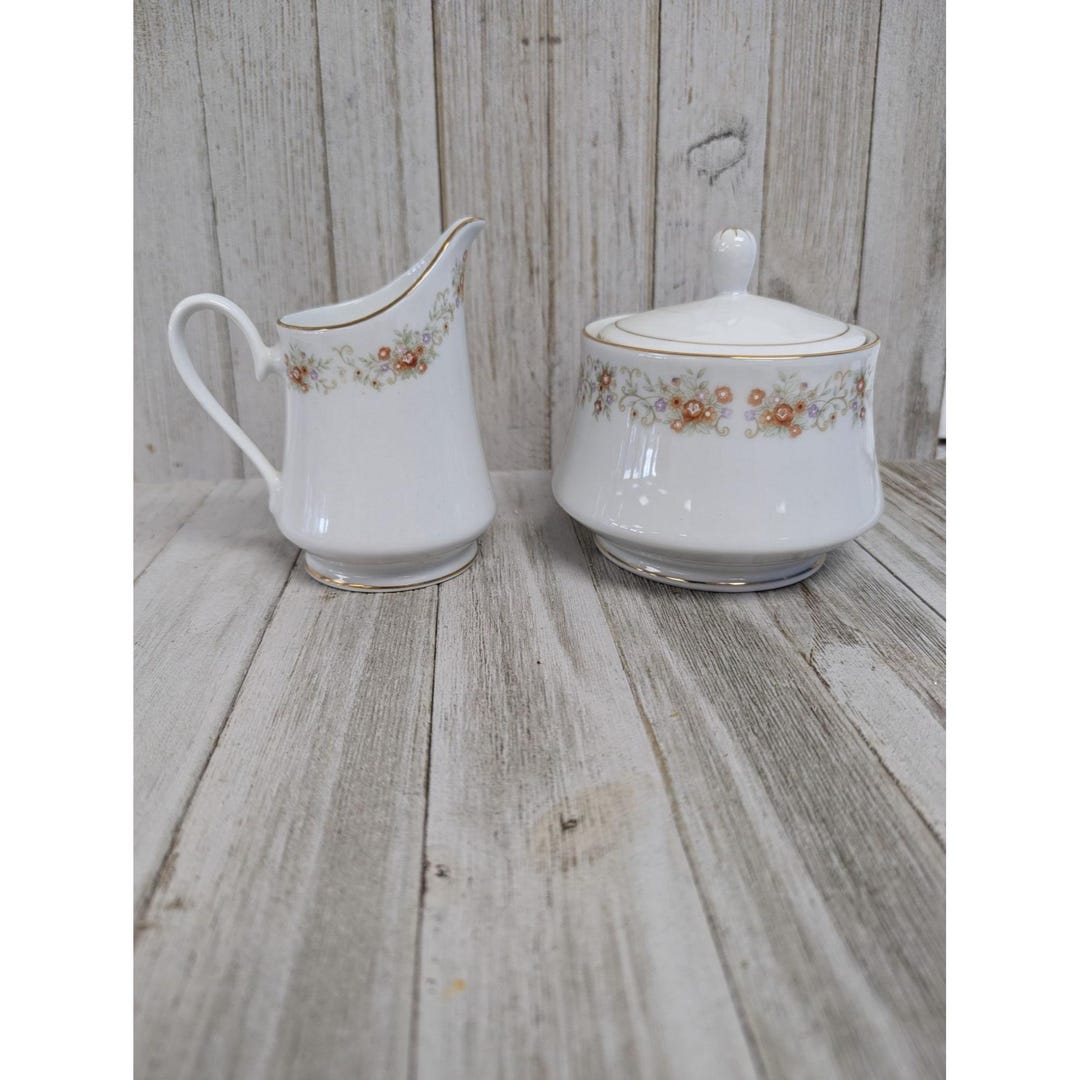 International Brighton Claridge 8302 Porcelain Creamer & Sugar Bowl Set ...