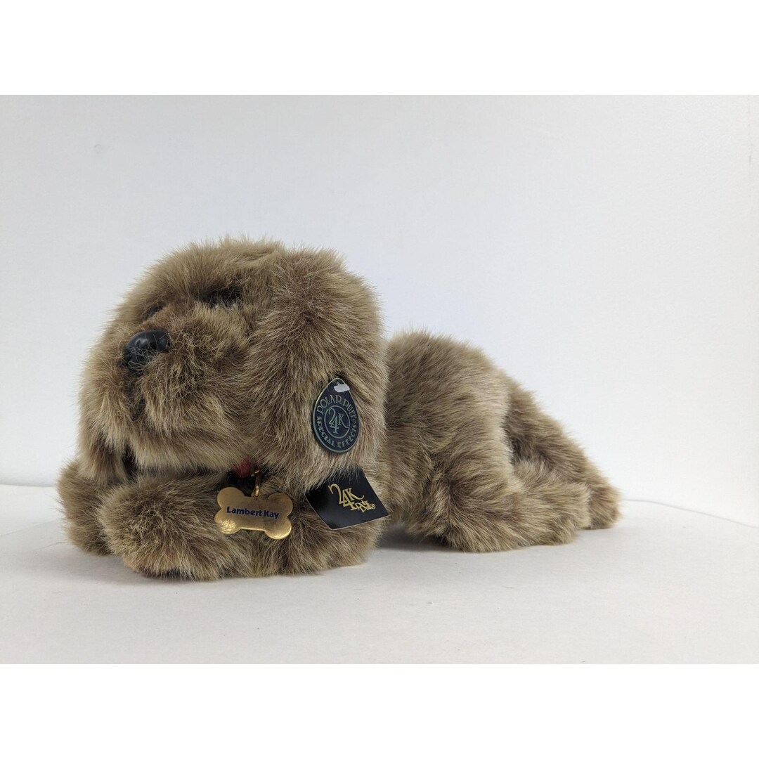 Vintage Lambert Kay Dog 24 K Polar Puff Brown Dog With Tags Stuffed ...