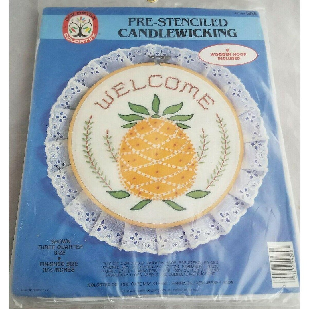 Candlewick Kit Pin Cushion Pineapple Hoop Craft New Bag 5926 Pre ...