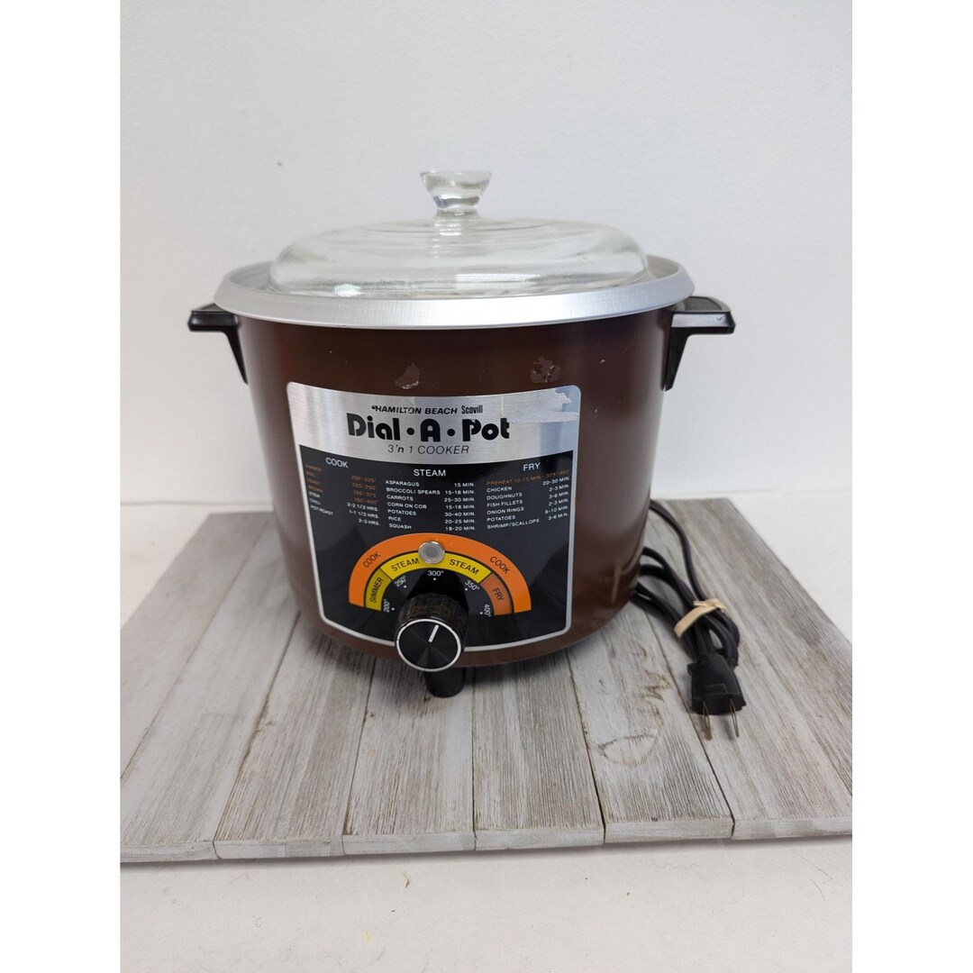 Hamilton Beach Scovil Dominion Dial a Pot 3 in 1 Cooker Cook Steam Fry ...