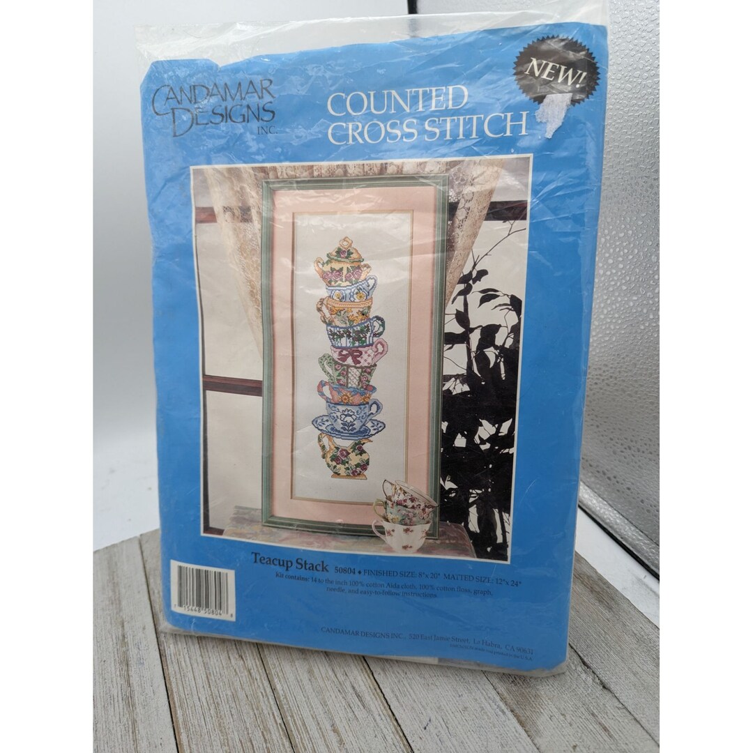 Candamar Designs Counted Cross Stitch Kit Teacup Stack 50804 - Etsy