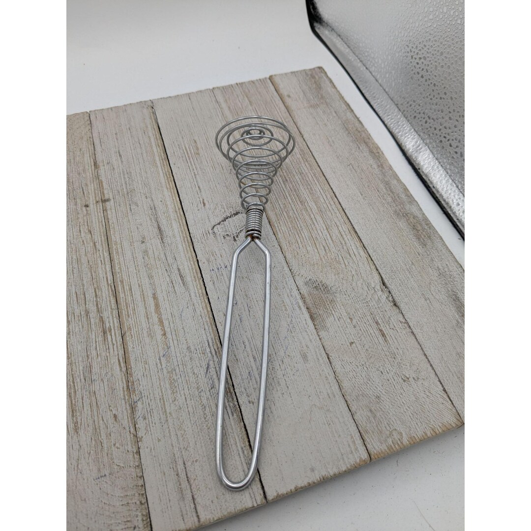Vintage French #3 Spring Coil Whisk Wisk Wire Beater Mixer Metal 8 1/2 ...