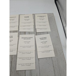 Vintage 1974 Monopoly Anniversary Edition Game Replacement Property ...