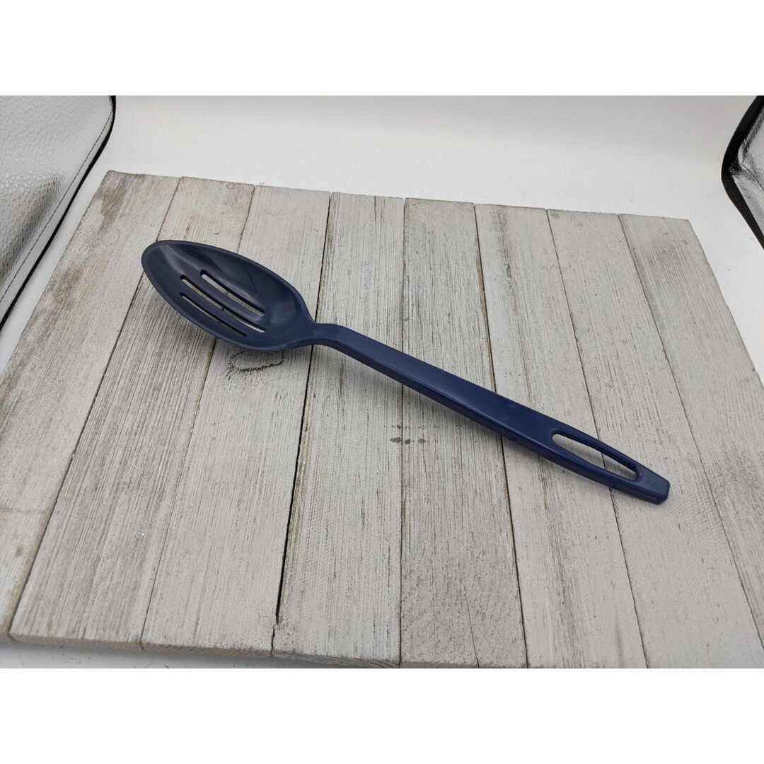 Navy Blue #3 Nylon Plastic Slotted Spoon 11" - Etsy