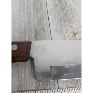 Used Maxam Chef's Knife 9" Stainless Blade Wood Handle - Etsy