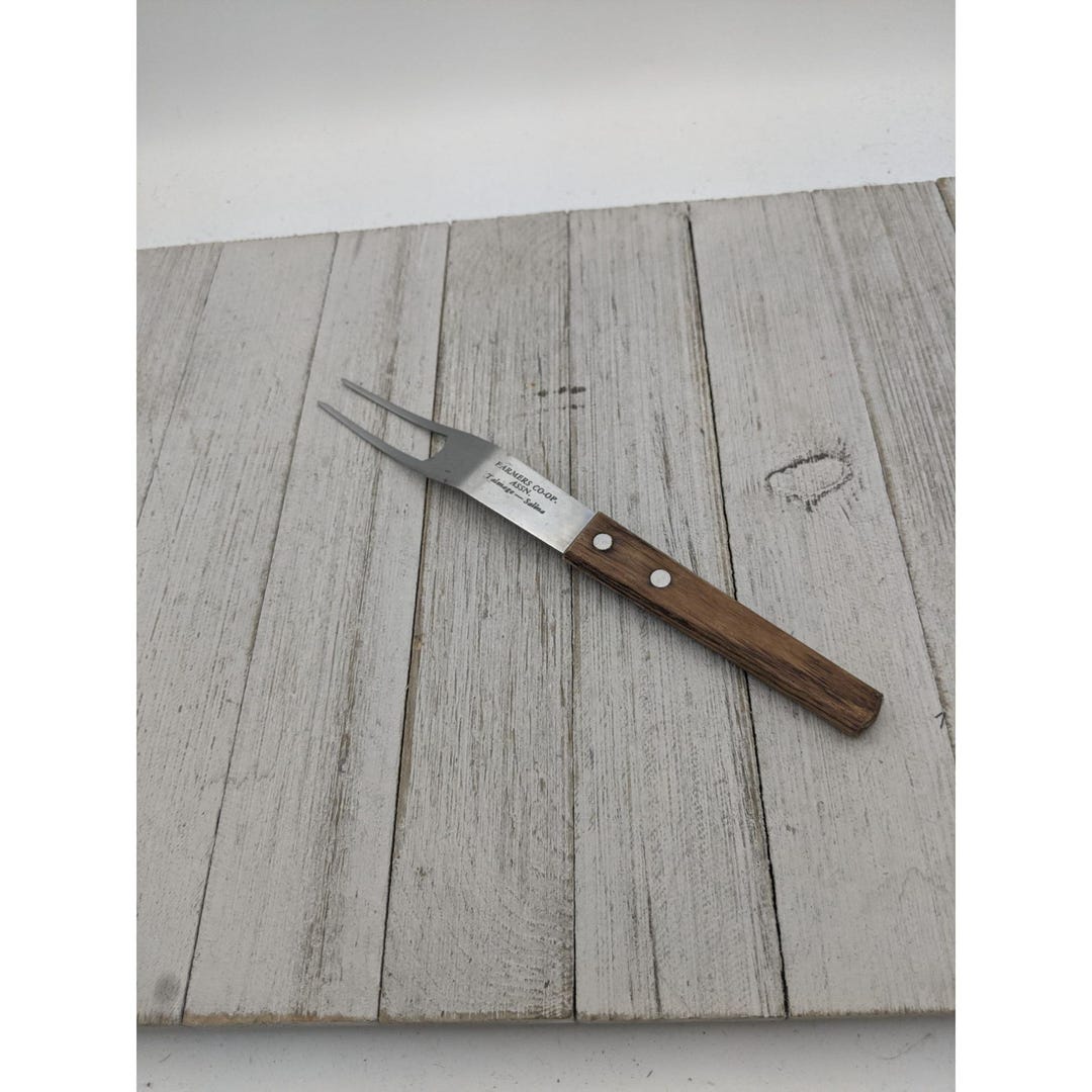 Barretts 2 Prong Tine Meat Serving Fork 8 3/4" Stainless Steel Granny ...