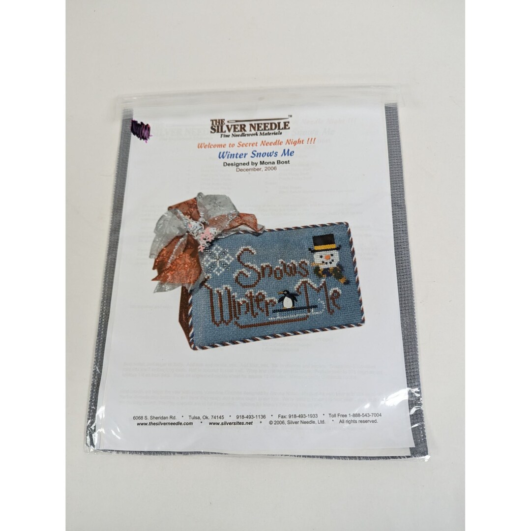 The Silver Needle Cross Stitch Kit Secret Needle Night Winter Snows Me ...