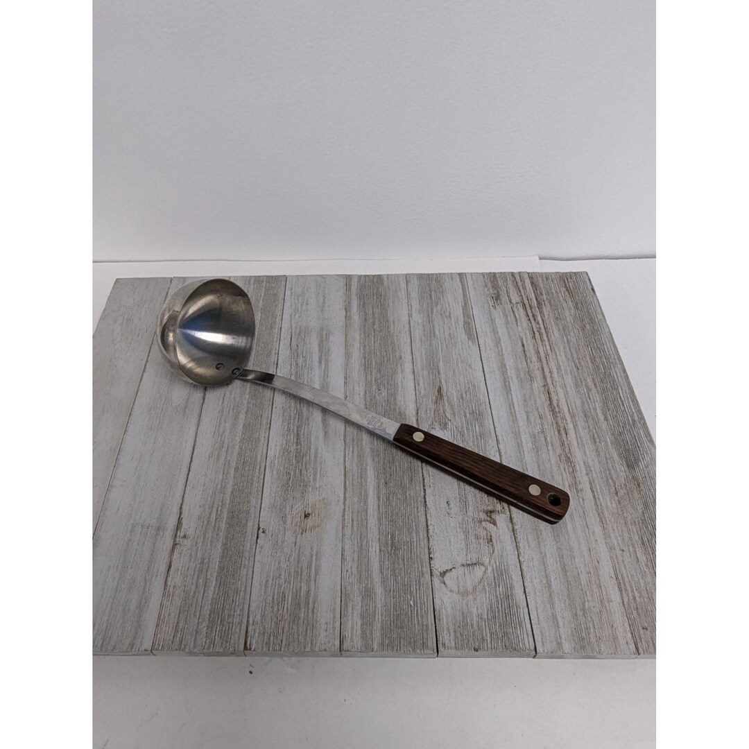 Vintage Ekco Flint Ladle Stainless Steel Wood Handle 11 3/4 - Etsy