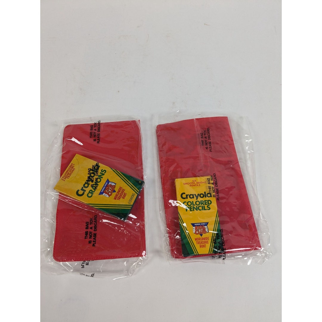 Burger King Crayola Worldwide Treasure Hunt Set of 2 - Etsy