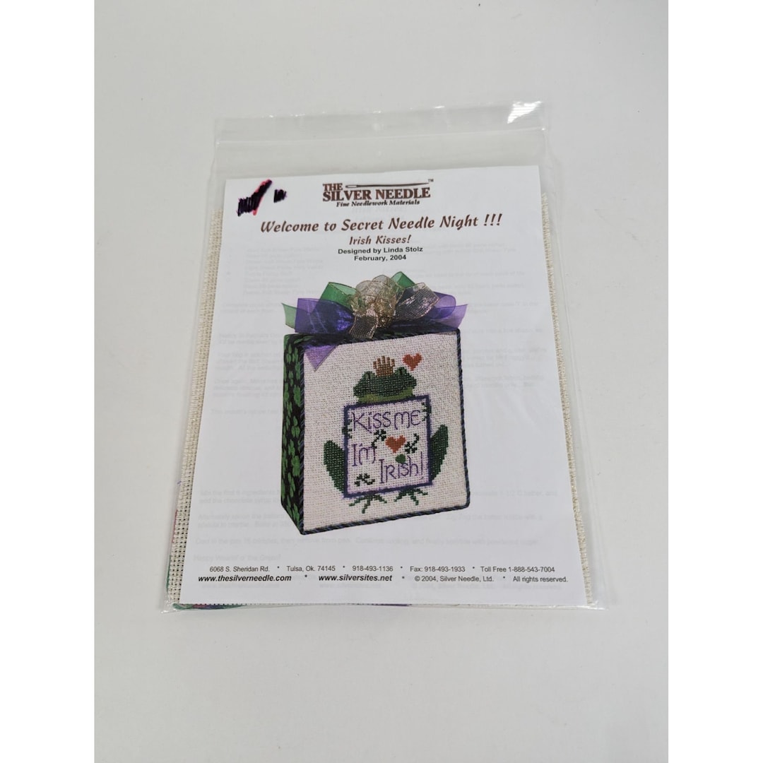 The Silver Needle Cross Stitch Kit Secret Night Irish Kisses! Kiss Me I ...