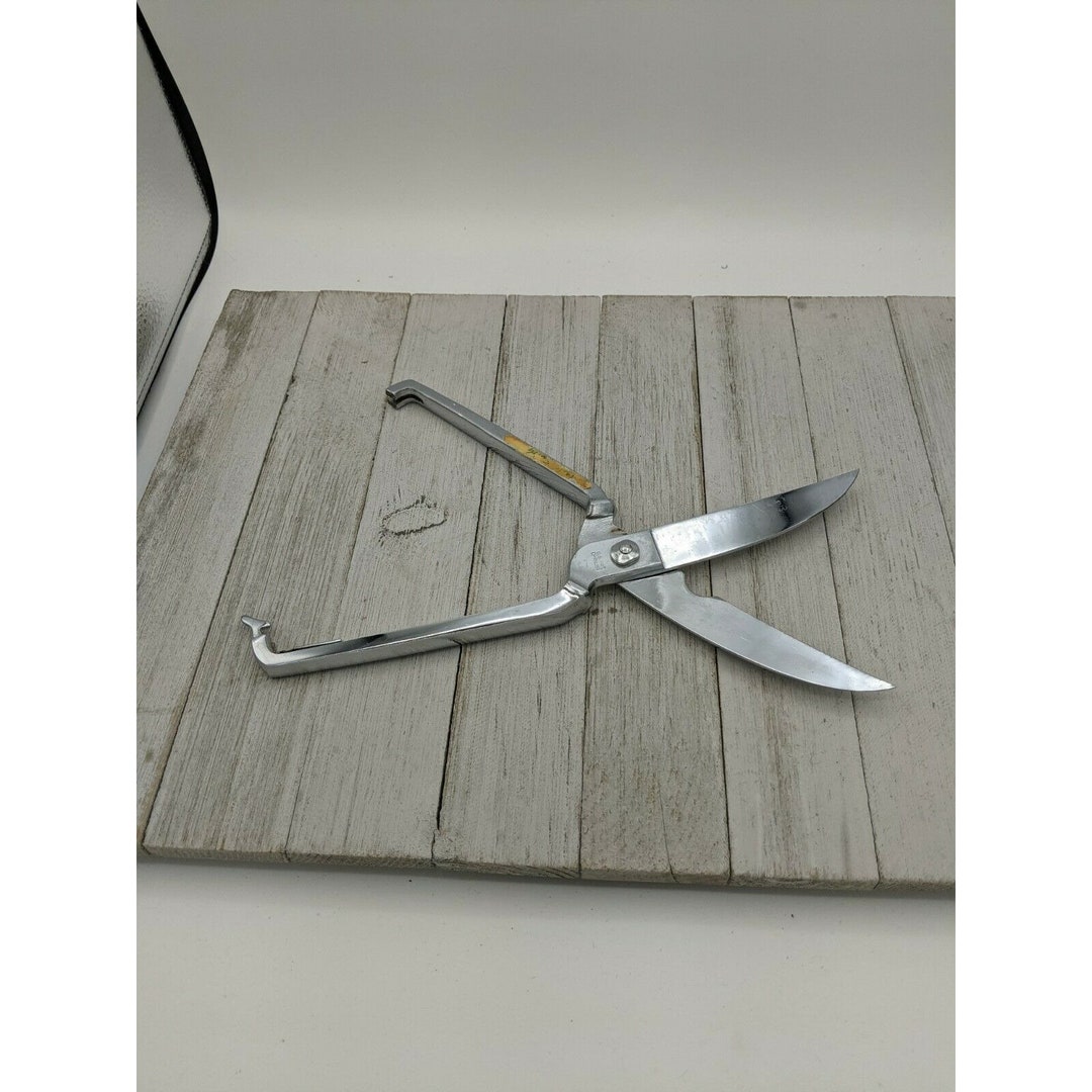 AS Italy Chrome Kitchen Shears Scissors Bone Poultry Shellfish 10 1/2 ...