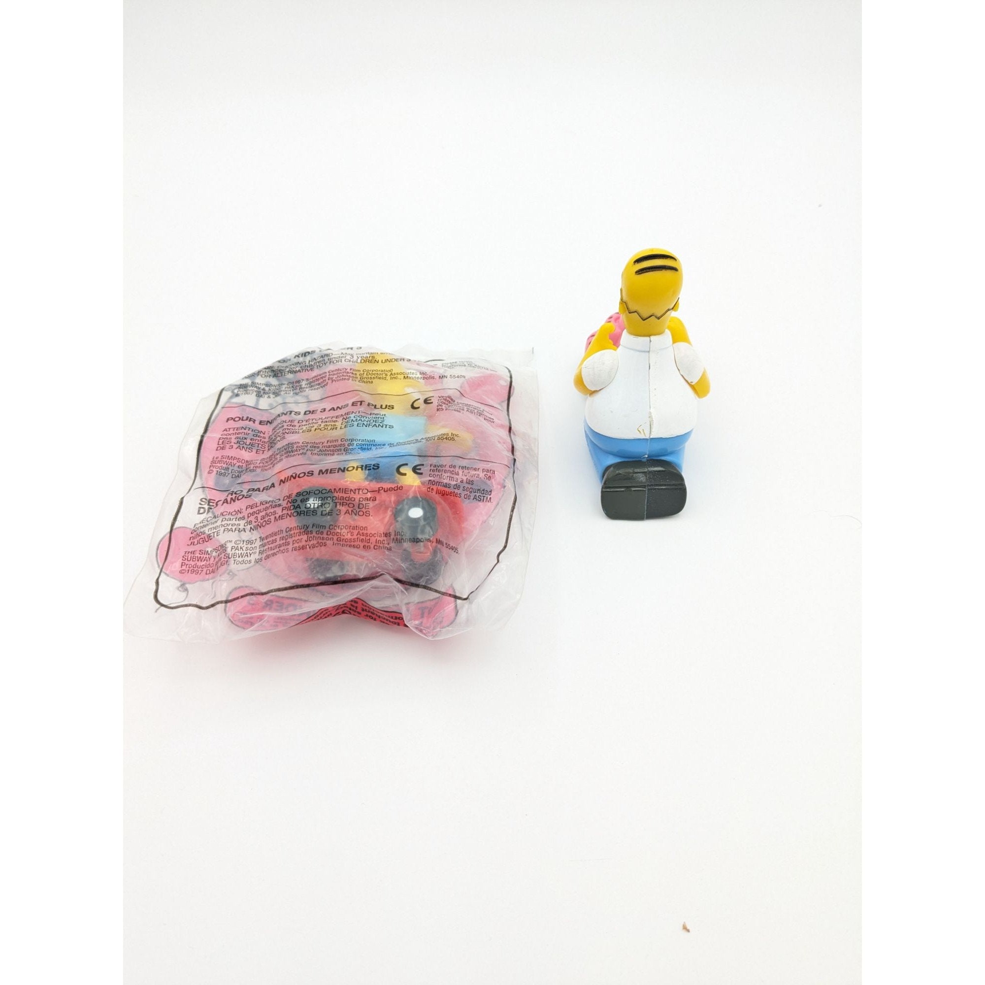 SUBWAY Kids Pak Meal the Simpsons Toys 1997 Set of 2 - Etsy