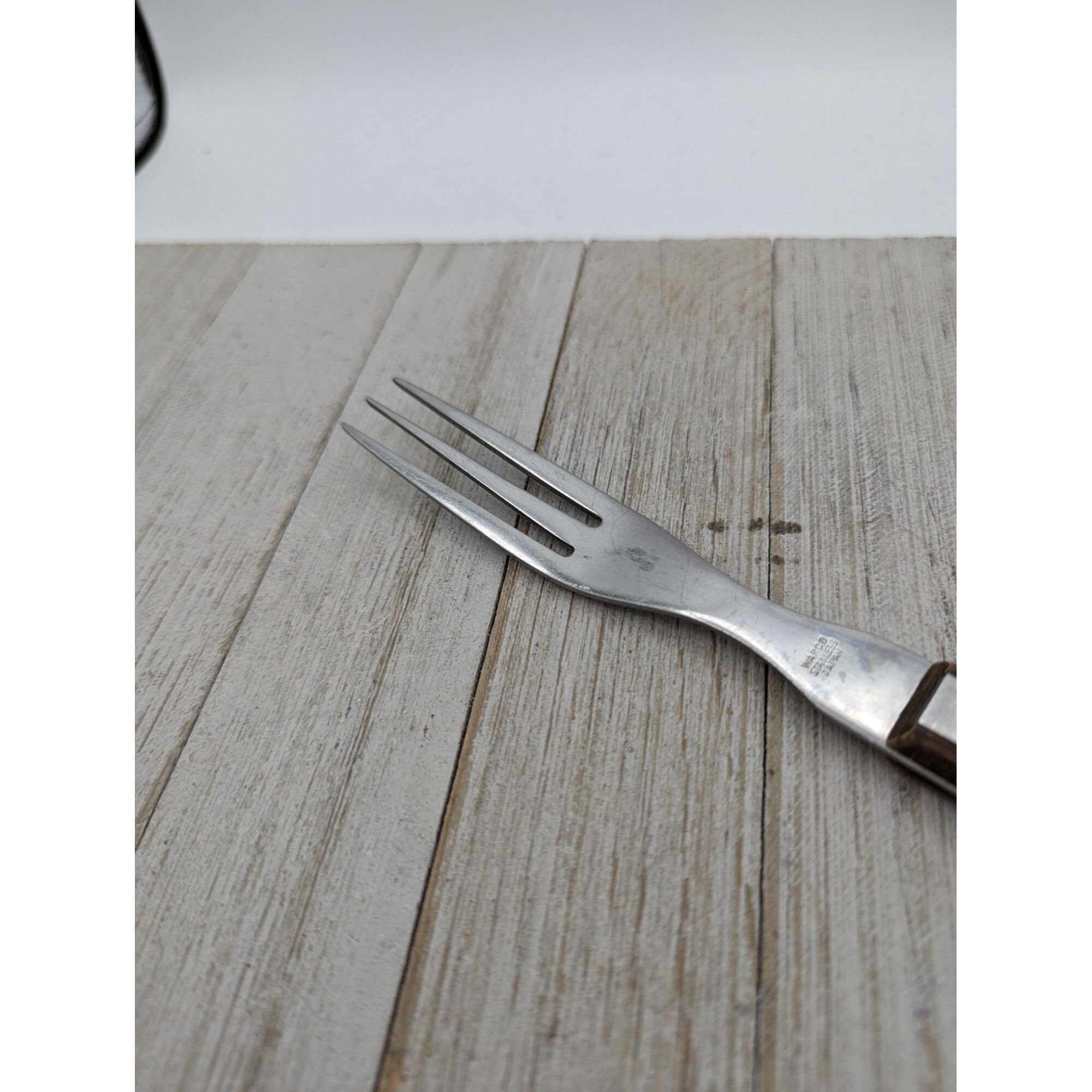 Vernco 3 Prong Tine Meat Serving Fork Wood 11 Stainless Steel Large Granny - Etsy