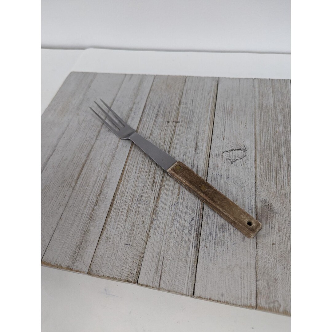 Vernco 3 Large Prong Tine Meat Serving Fork Wood 11 Stainless Granny - Etsy