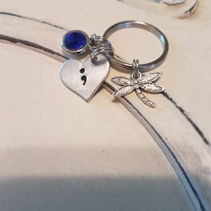 Semicolon Keychain, Mental Health Awareness, Suicide Awareness Keychain ...