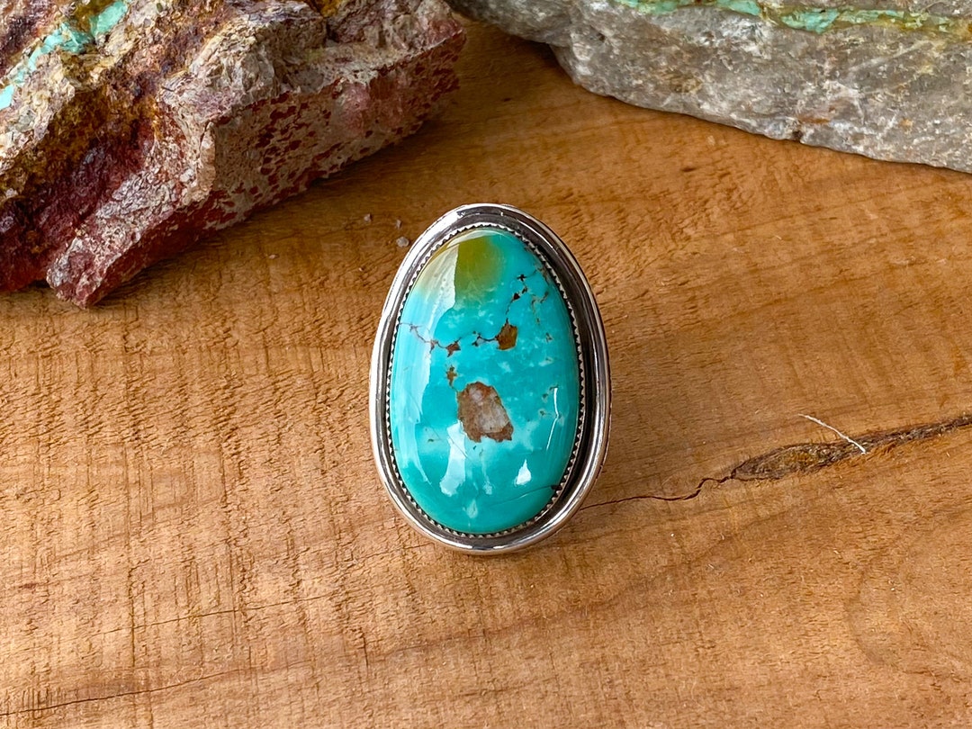 Royston Water Web Turquoise Ring - Etsy