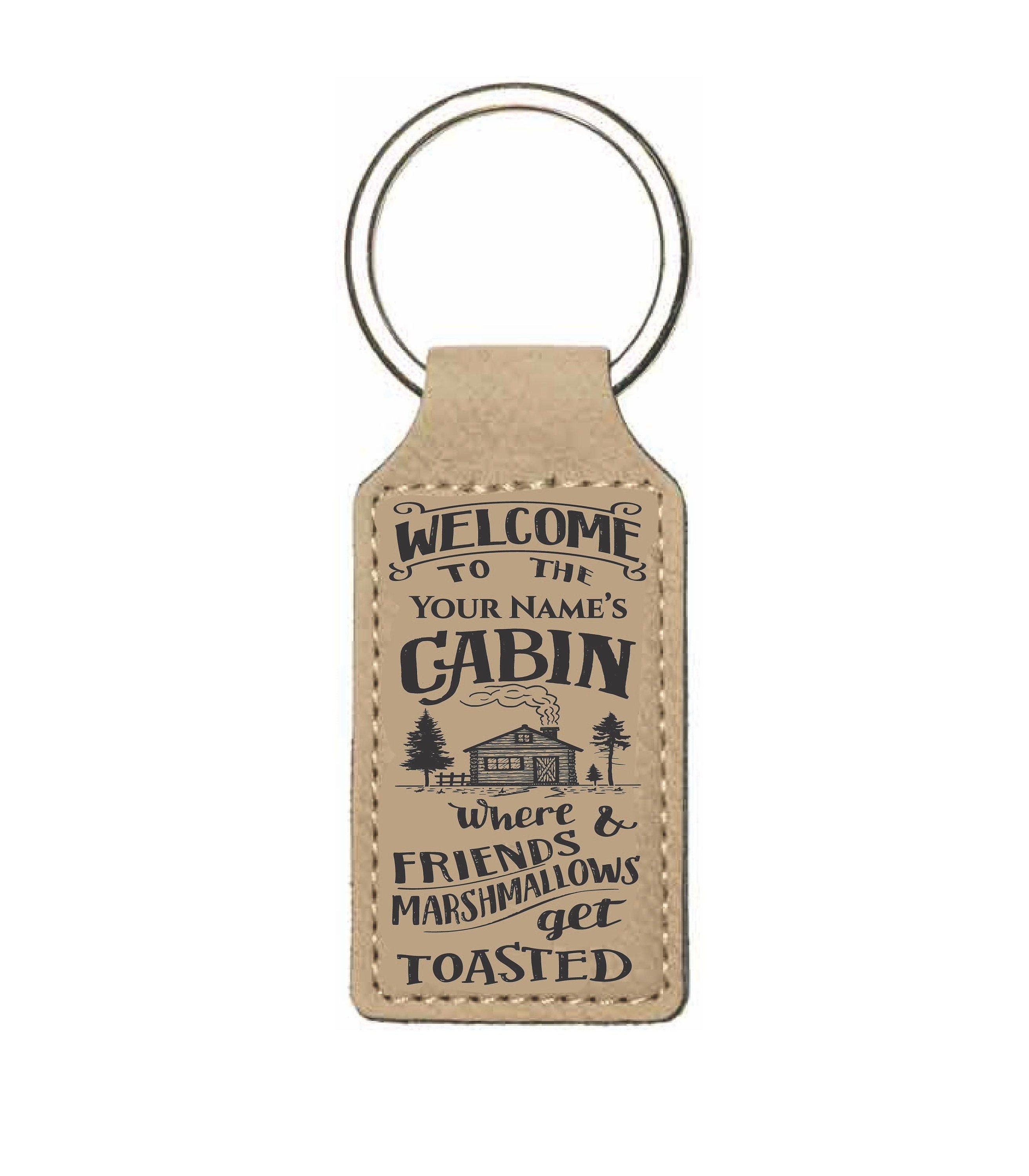 Engraved Personalized Cabin Key Chain - Etsy