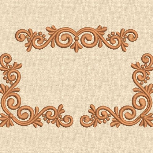 Flowers Border Machine Embroidery Design. Floral Pattern. | Etsy